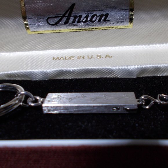 Anson | Accessories | Vtg Anson Silver Brass Twin Lock Fobkeychain In ...